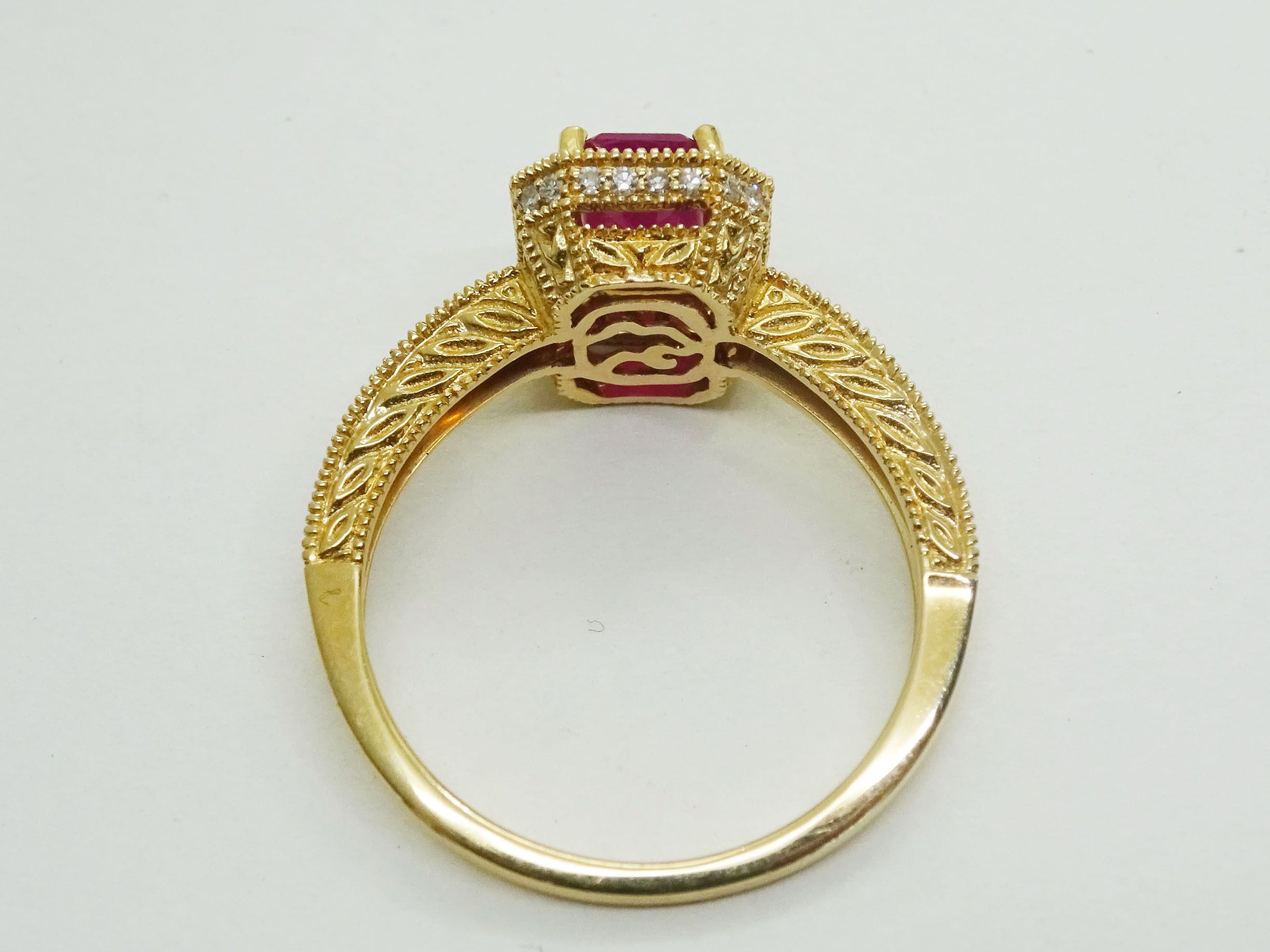 Effy Ruby Royale 1.30ct tw Ruby & Diamond Halo Ring 14k Gold Size 7 ...
