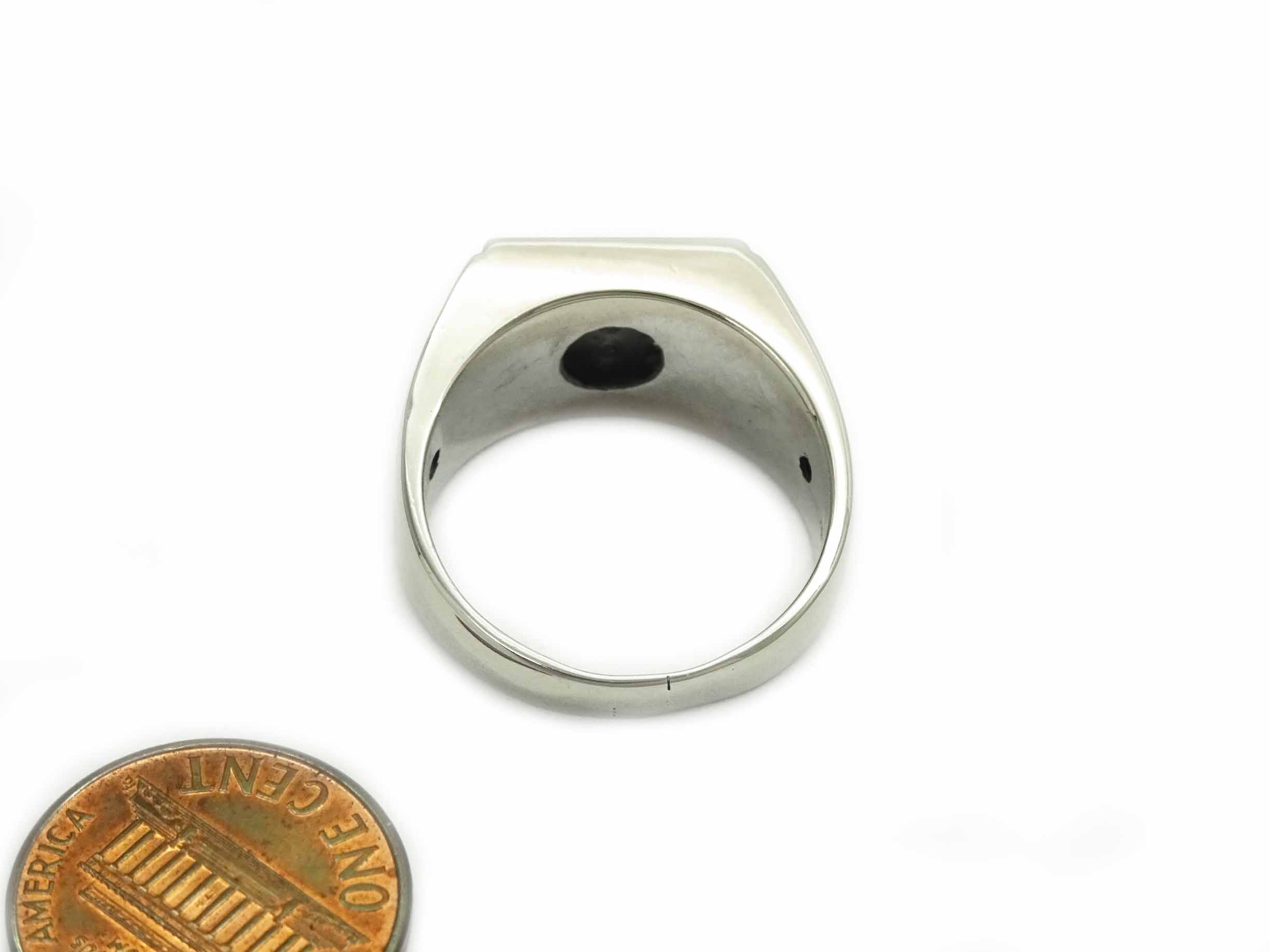 Men’s 1.00ct tw Channel-Set Diamond 5-Row Grid Ring 10k White Gold JST ...