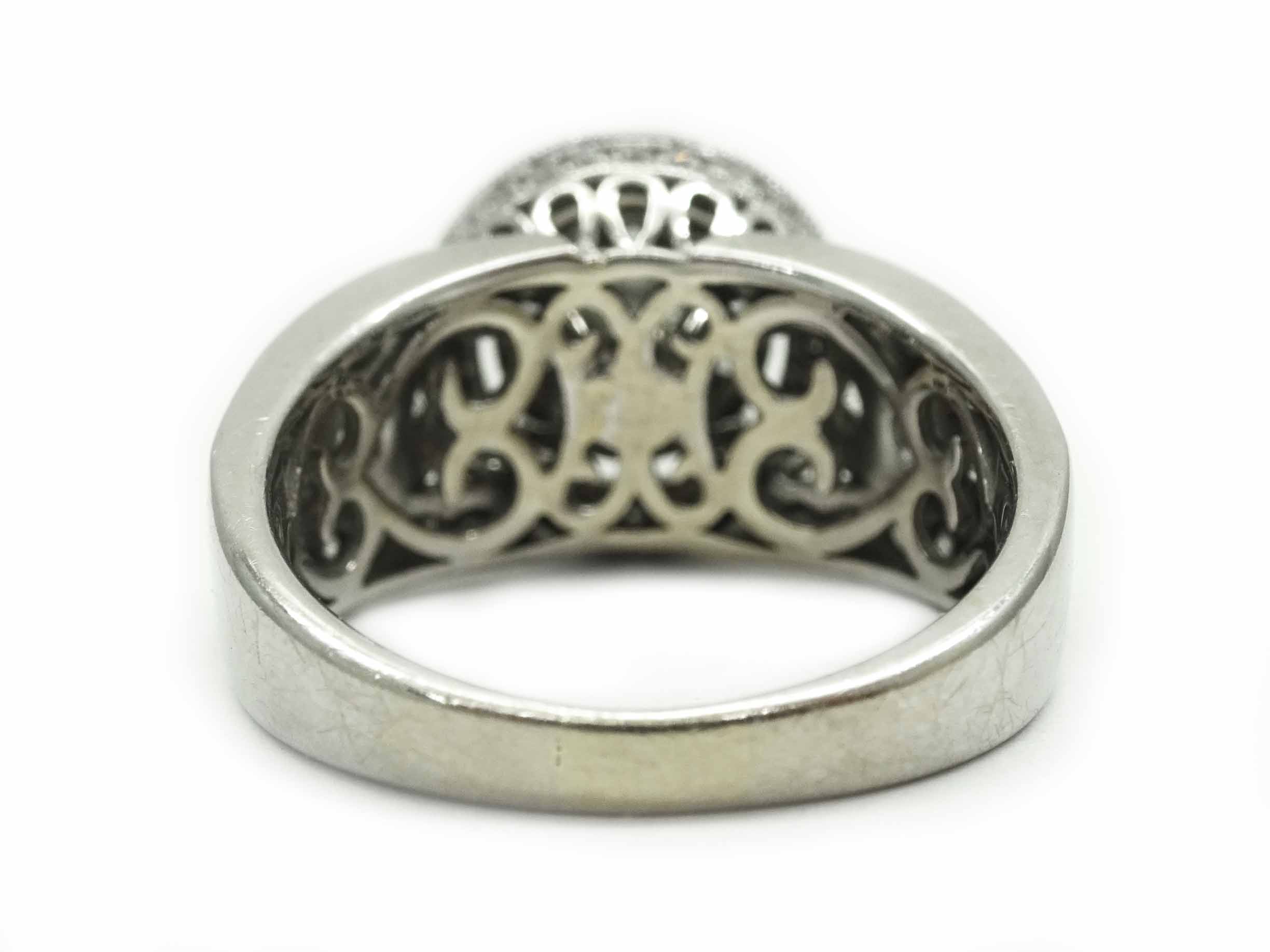 Rosy Blue ZEI 2.75ct tw Natural Diamond Cluster Ring 14k White Gold ...