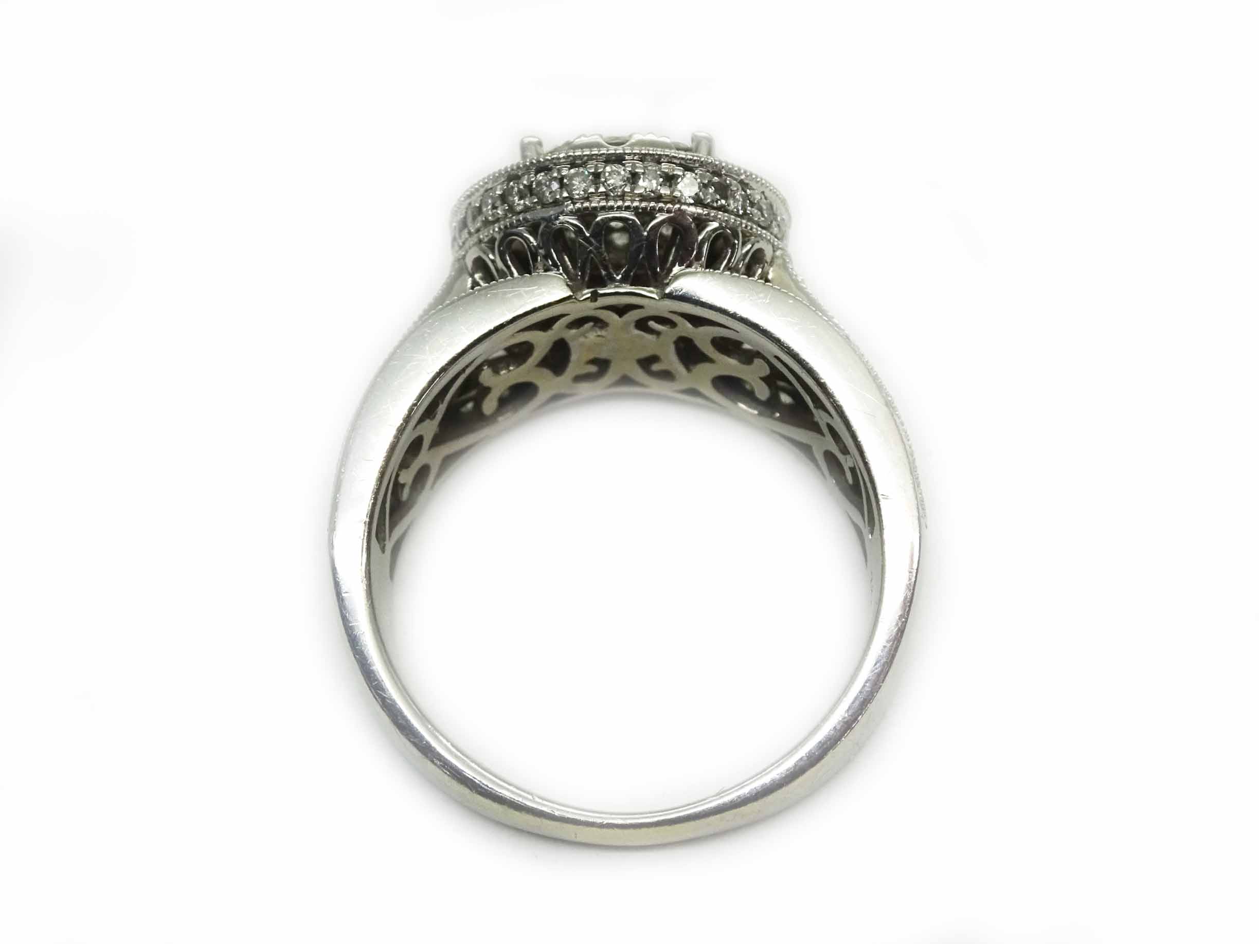 Rosy Blue ZEI 2.75ct tw Natural Diamond Cluster Ring 14k White Gold ...