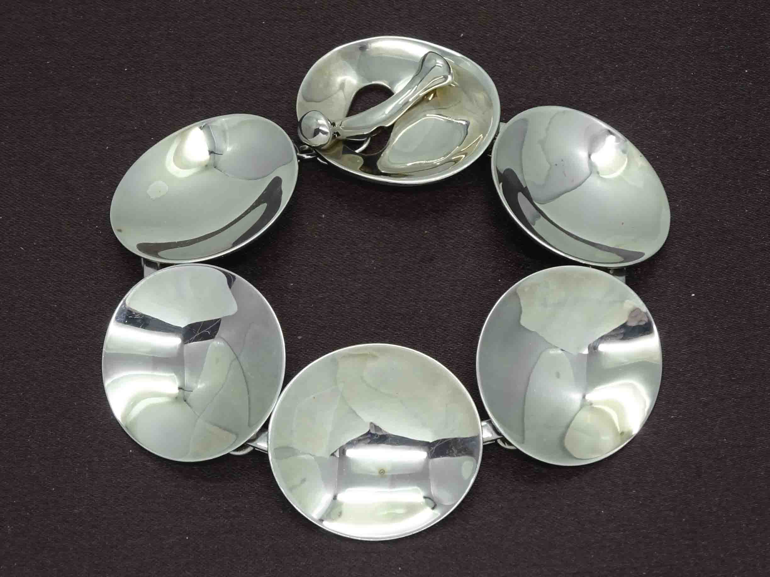 Robert Lee Morris RLM Designer Concave Disc Link Toggle Bracelet Sterling Silver - Jewelry ...